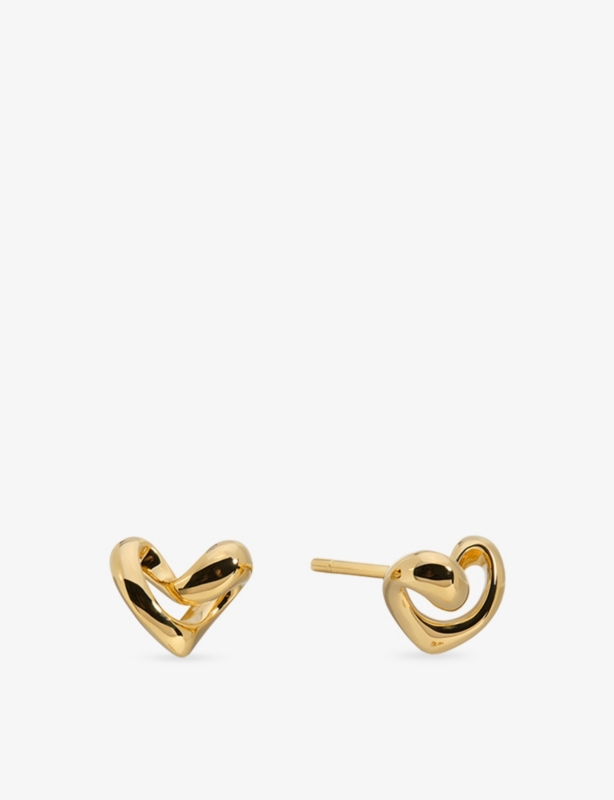 MONICA VINADER - Infinity Heart Small Sterling-Silver Stud Earrings ...