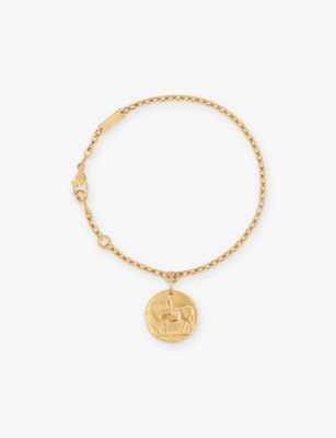 VAN CLEEF & ARPELS - Zodiaque Medal Taurus 18ct Yellow-Gold Bracelet ...