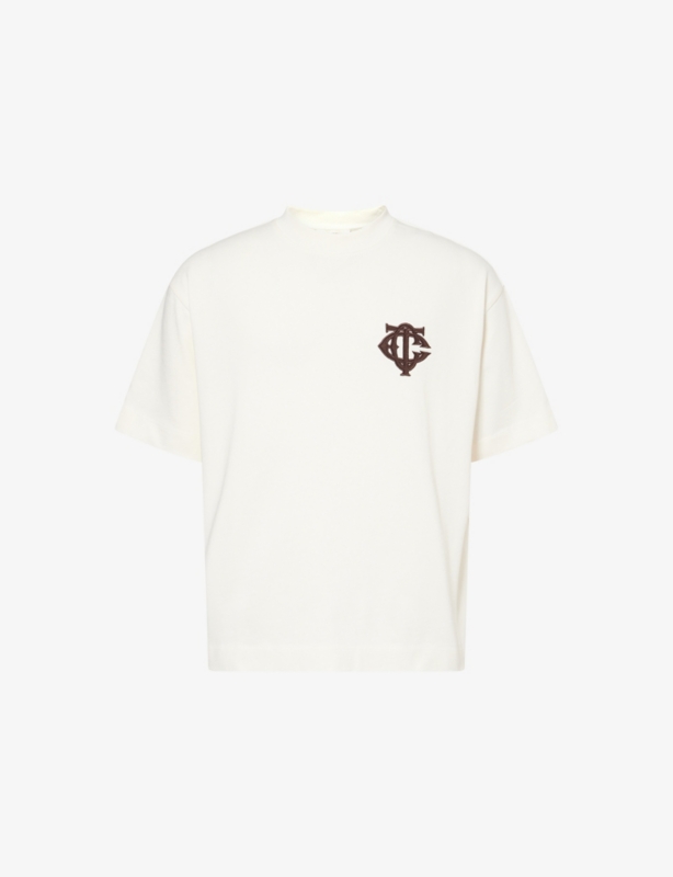 THE COUTURE CLUB - Monogram-Emblem Crew-Neck Cotton T-Shirt ...