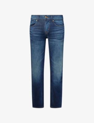 7 FOR ALL MANKIND - Slimmy Tapered-Leg Stretch-Denim Jeans | Selfridges.com